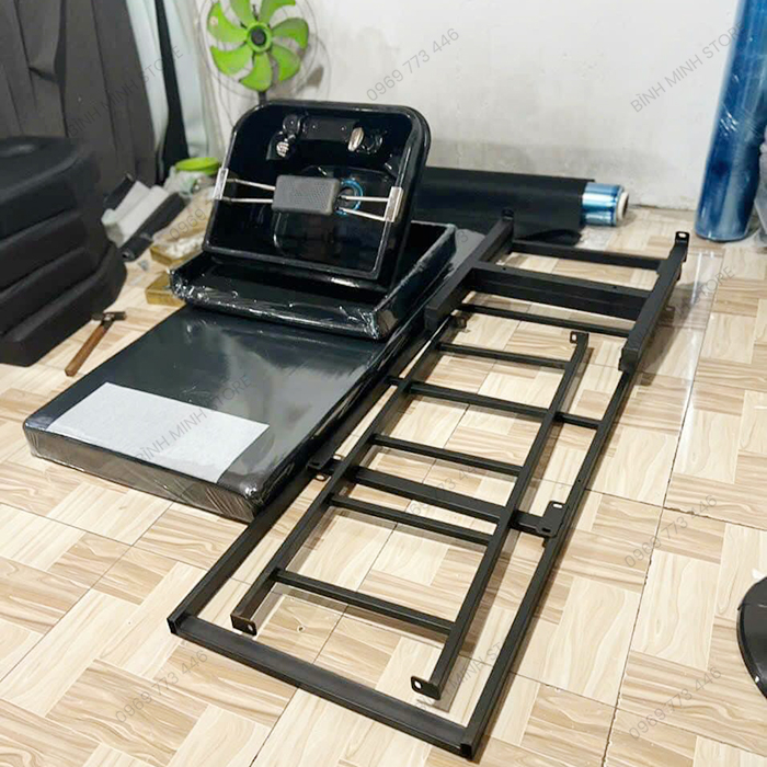 Giường gội đầu chân sắt lắp ráp 2 trong 1 | Y Khoa Bình Minh